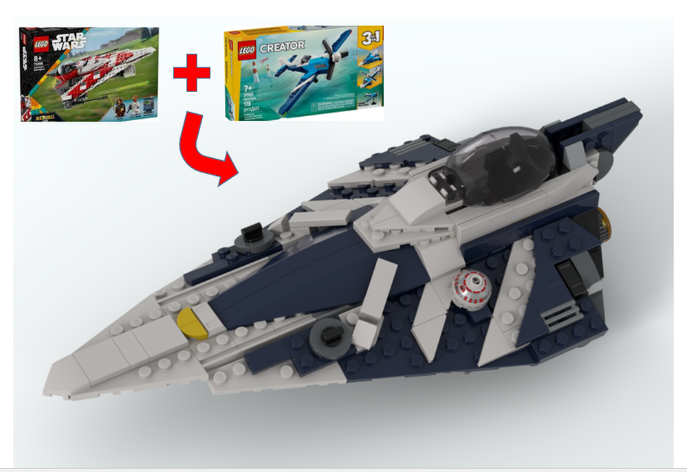 LEGO MOC Plo Koon's Starfighter - Alternate Build of 75388 & 31160 by Will_Crafting ...