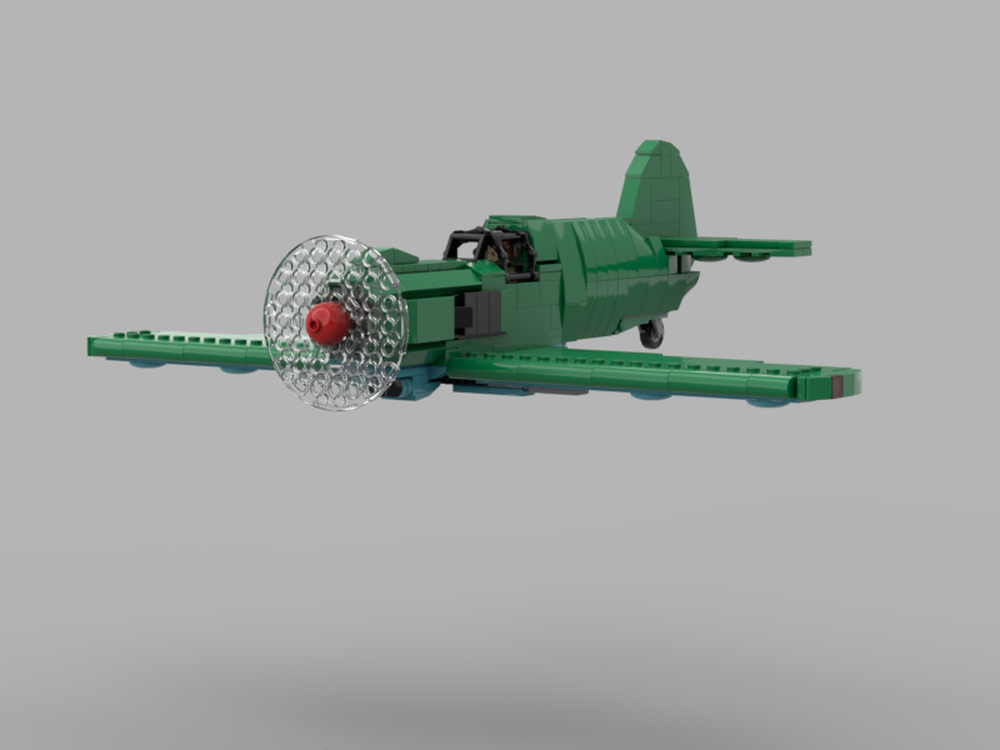 LEGO MOC Soviet fighter La-5 1942 by Иван Копьев | Rebrickable - Build ...
