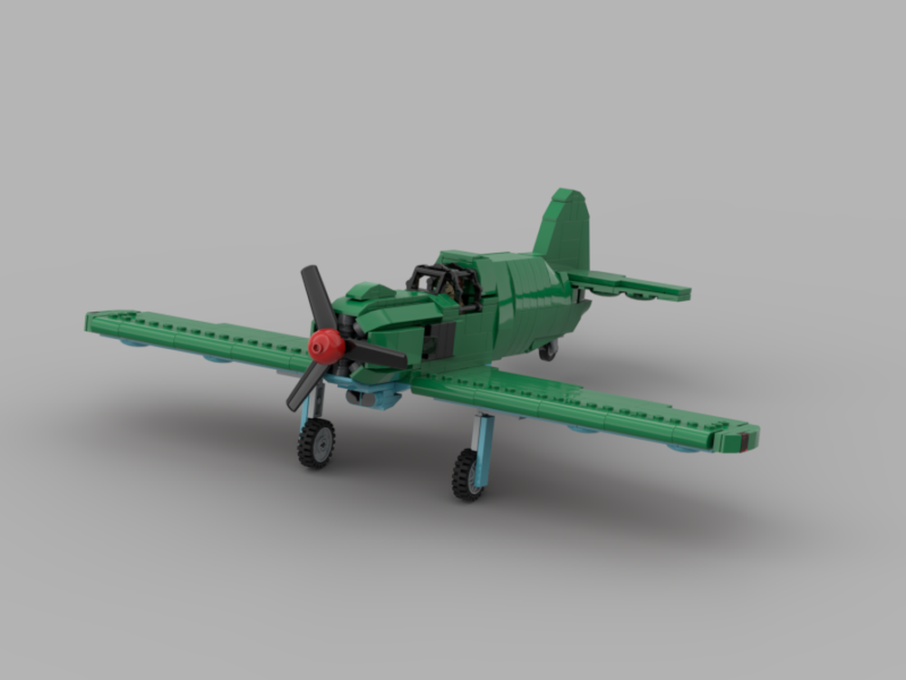 LEGO MOC Soviet fighter La-5 1942 by Иван Копьев | Rebrickable - Build ...