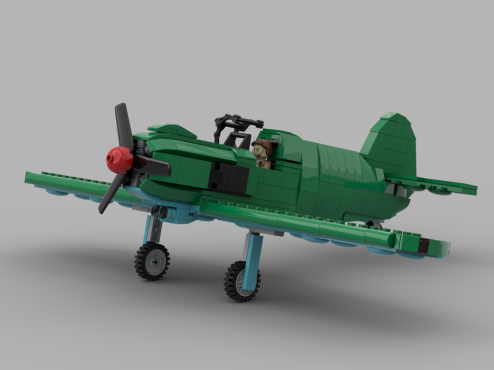 LEGO MOC Soviet fighter La-5 1942 by Иван Копьев | Rebrickable - Build ...