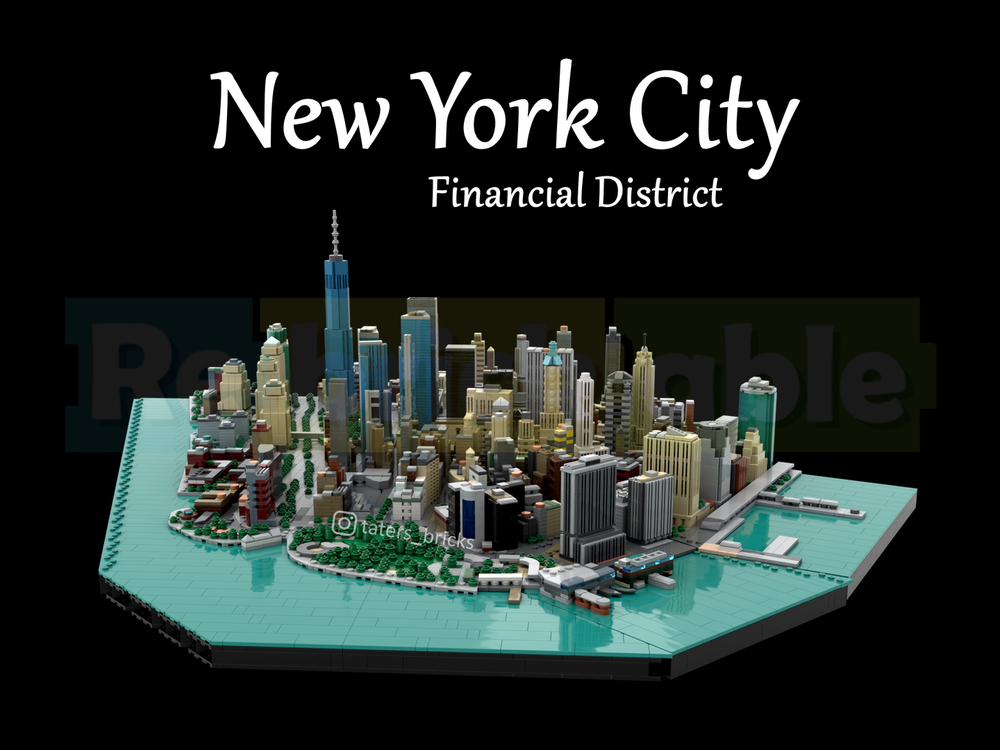 LEGO MOC Financial District - New York City by Taters | Rebrickable ...