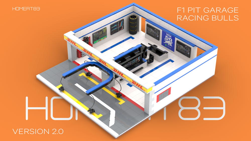 LEGO MOC-221134 F1 VCARB Racing Bulls Formula One Pit Garage 2025v2 by ...