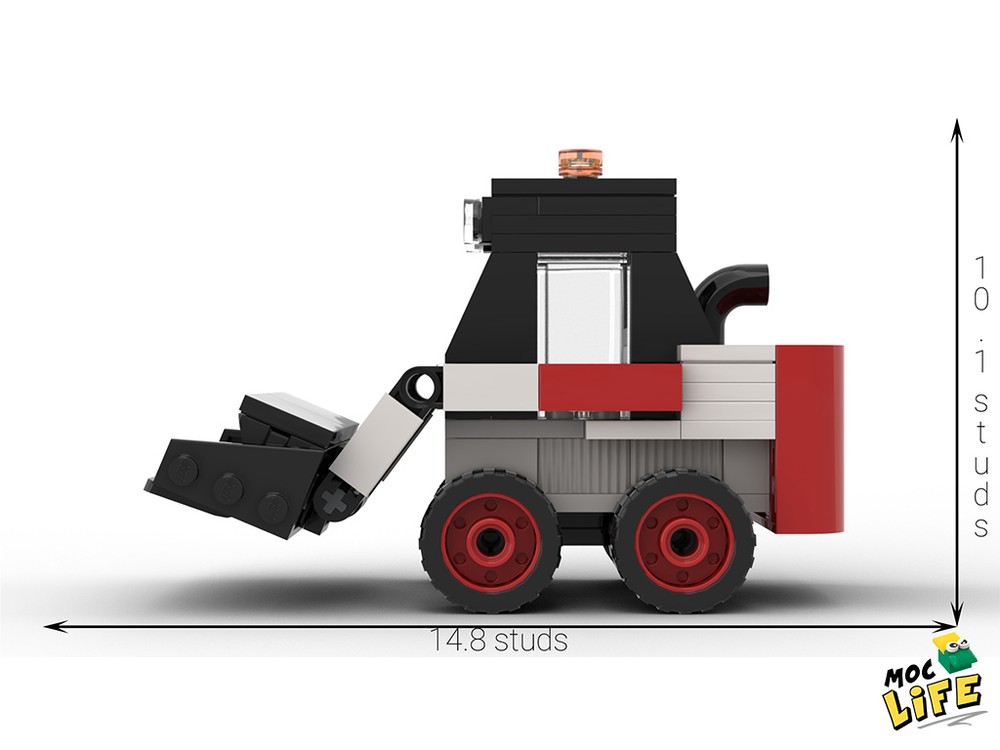 LEGO MOC Bobcat Skid-Steer Loader by MocLife | Rebrickable - Build with ...