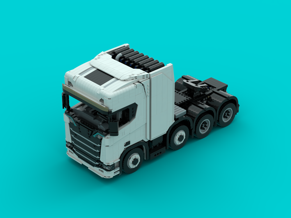 LEGO MOC SCANIA R 8X4 tractor by LingKong | Rebrickable - Build with LEGO