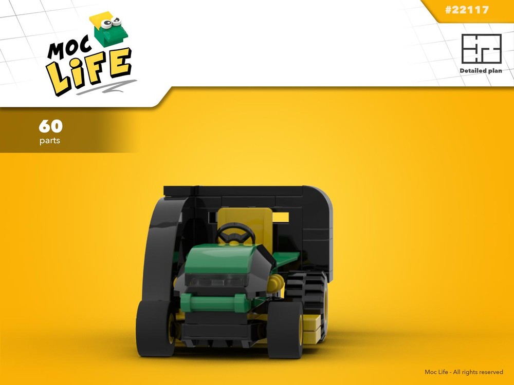 Lego Moc John Deere Mower By Moclife Rebrickable Build With Lego