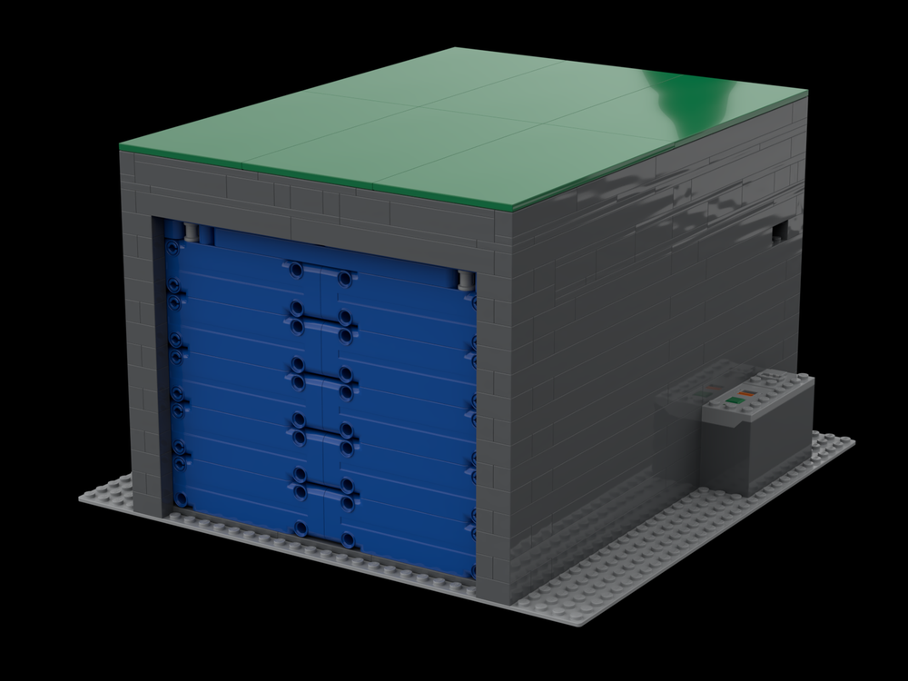 LEGO MOC Garage with Motorized Door by verdigris | Rebrickable - Build ...