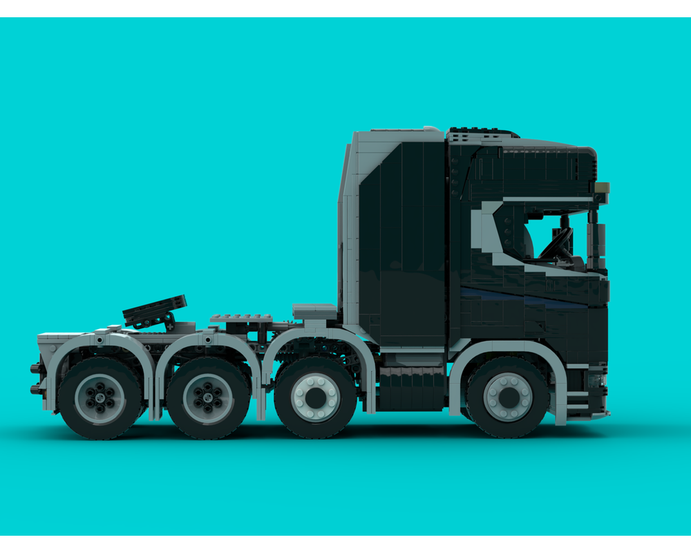 LEGO MOC SCANIA 8X4 black tractor by LingKong | Rebrickable - Build with LEGO