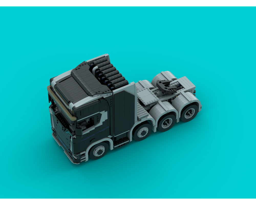 LEGO MOC SCANIA 8X4 black tractor by LingKong | Rebrickable - Build with LEGO