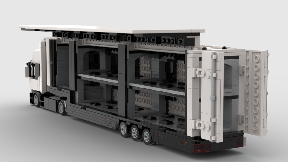 LEGO MOC Low deck tractor&double deck trailer by phigeon | Rebrickable ...