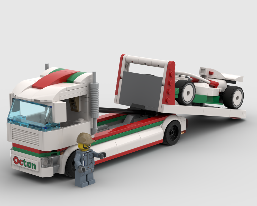 LEGO MOC Octan Indy Car Rollback Truck by camsbrick | Rebrickable ...