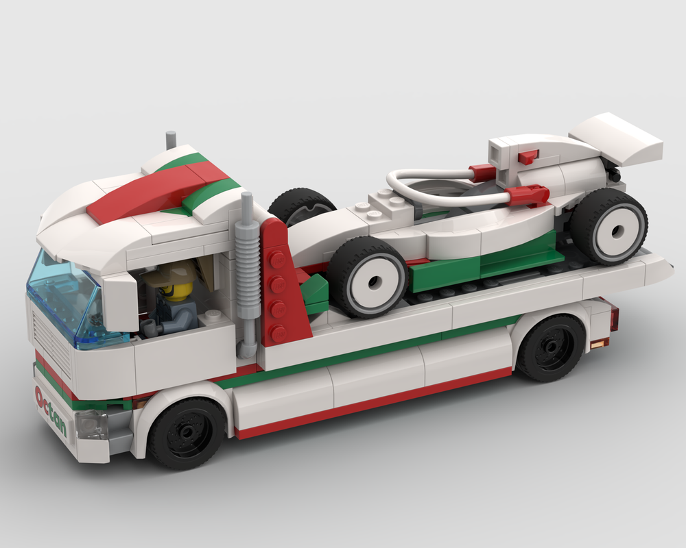 LEGO MOC Octan Indy Car Rollback Truck by camsbrick | Rebrickable ...