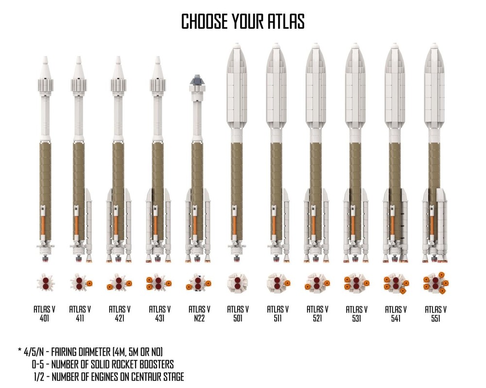LEGO MOC ULA Atlas V rocket 1:220 scale by CogInTheMachine ...