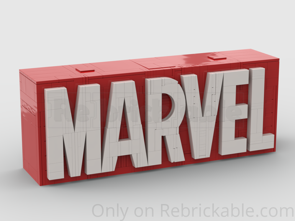 LEGO MOC-221338 76313 Marvel Logo - IMPROVED by aachthor | Rebrickable ...