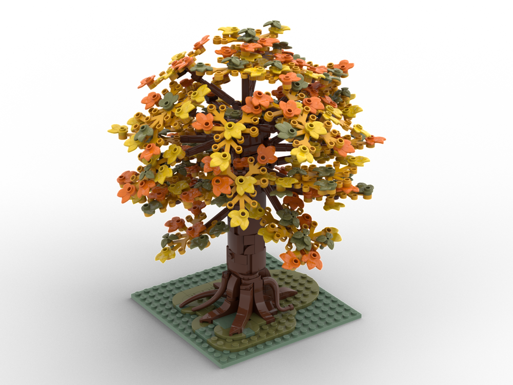 LEGO MOC Large Fall Tree by Sir BuildsALot | Rebrickable - Build with LEGO