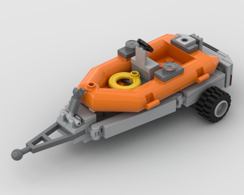 LEGO MOC Trailer with boat by Siskinbricks | Rebrickable - Build with LEGO