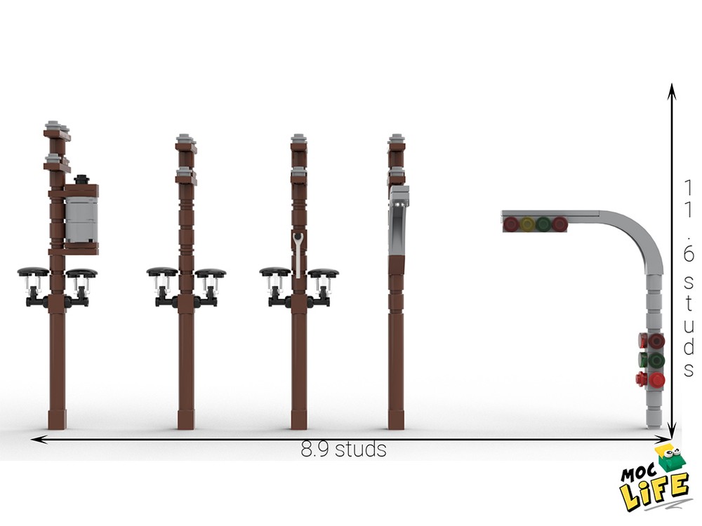 LEGO MOC Lamp Post by MocLife | Rebrickable - Build with LEGO