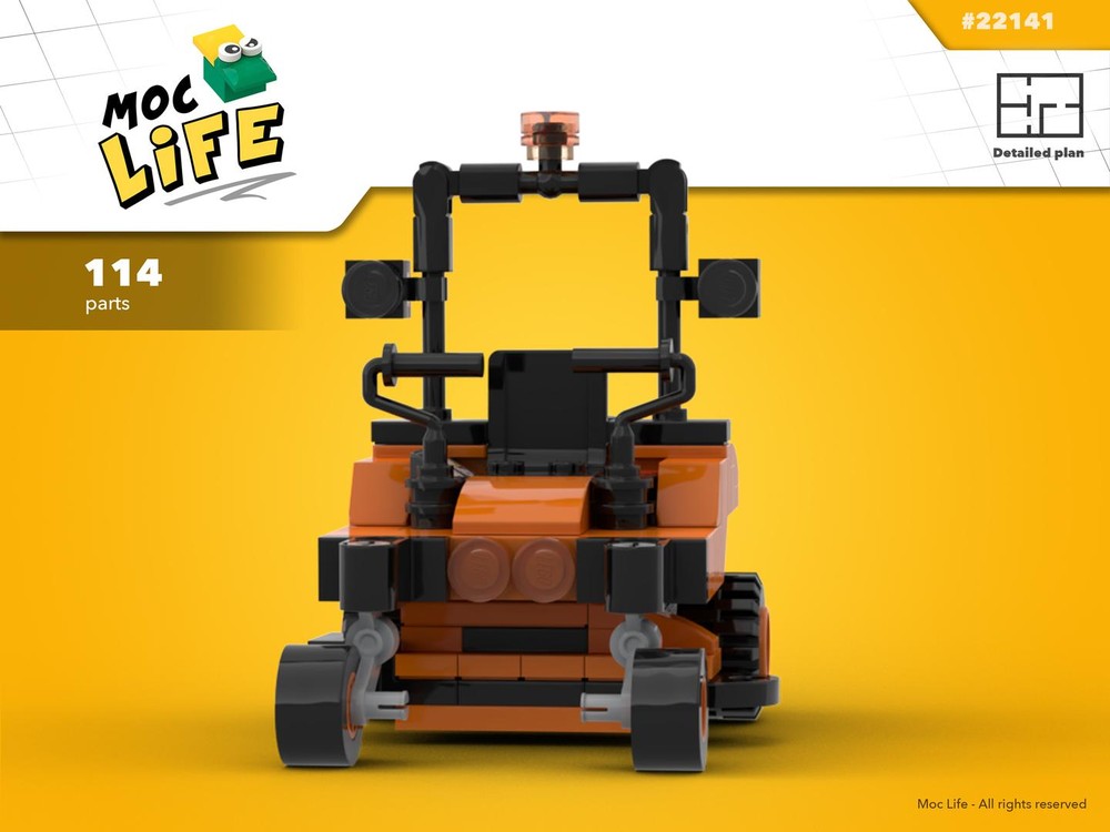 LEGO MOC Kubota zero turn mower by MocLife | Rebrickable - Build with LEGO