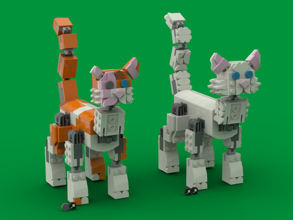 LEGO MOC Warrior Cats P4: BrightHeart and CloudTail by B0N3SC4Rbuilds | Rebrickable - Build with ...