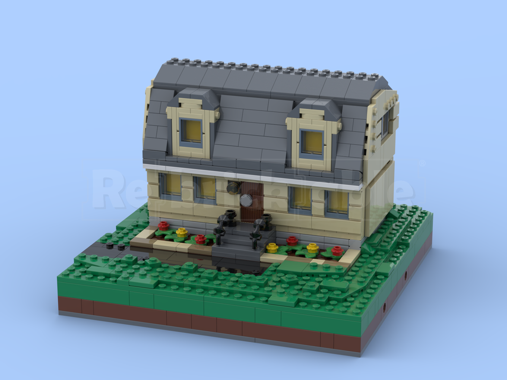 LEGO MOC-221472 Tan House (Gambrel-style with dormers) by Penguins and ...