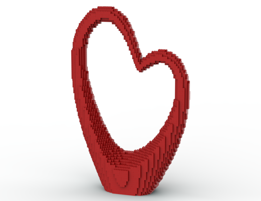LEGO MOC sculpture Heart by blackmaster | Rebrickable - Build with LEGO