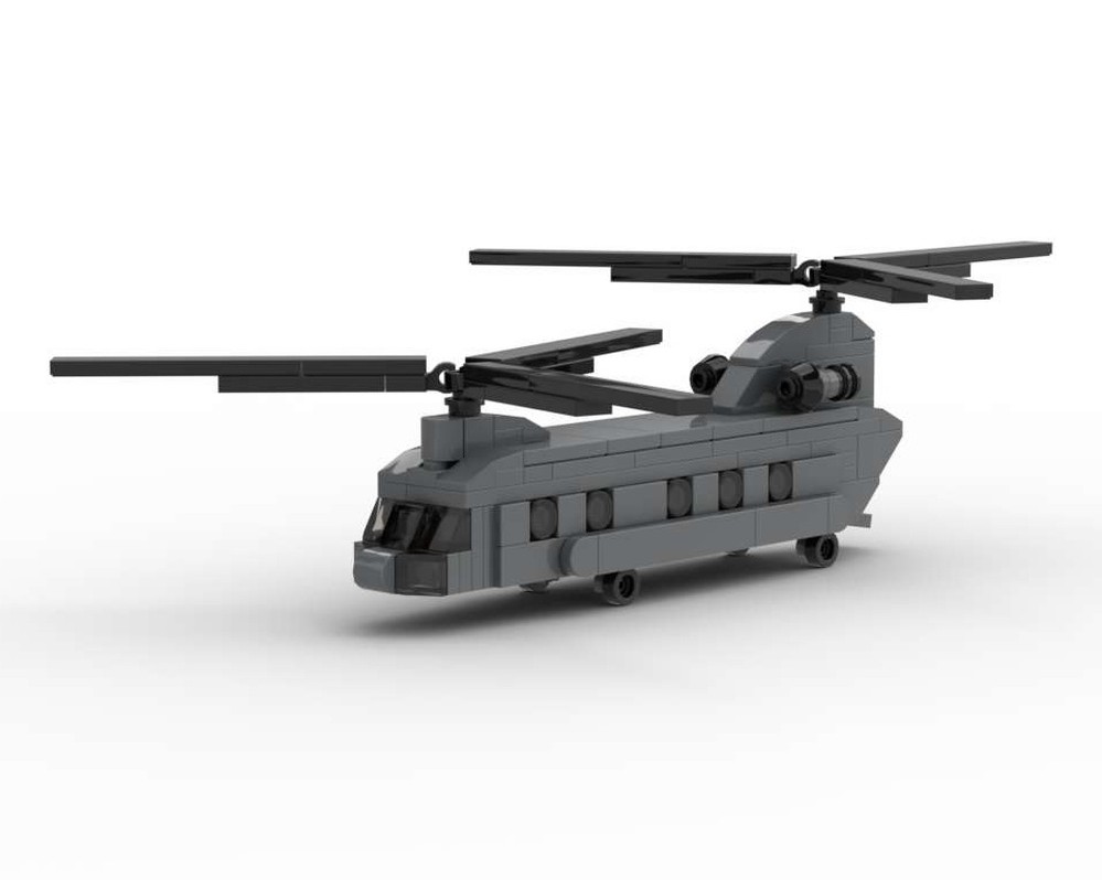 LEGO MOC CH-47 Chinook (1/110 scale) by Vincent W | Rebrickable - Build ...