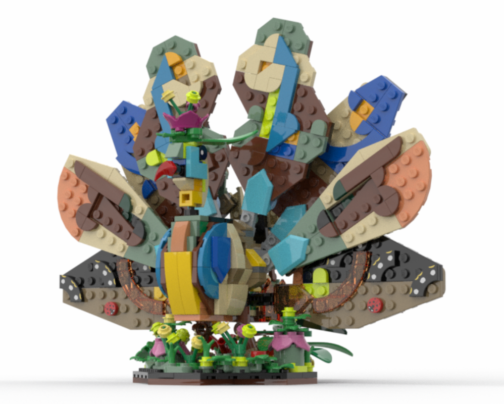 LEGO MOC 21342 Exotic peacock by Woeff Bricks | Rebrickable - Build ...