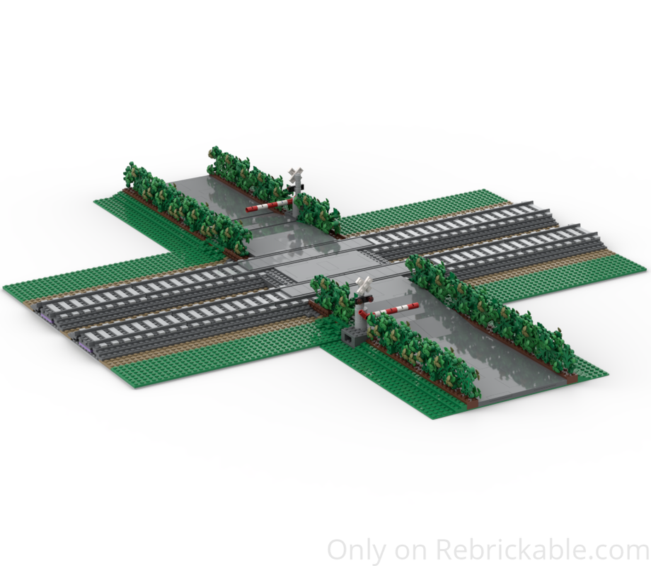 LEGO MOC Rural Level Crossing by S-Brick | Rebrickable - Build with LEGO