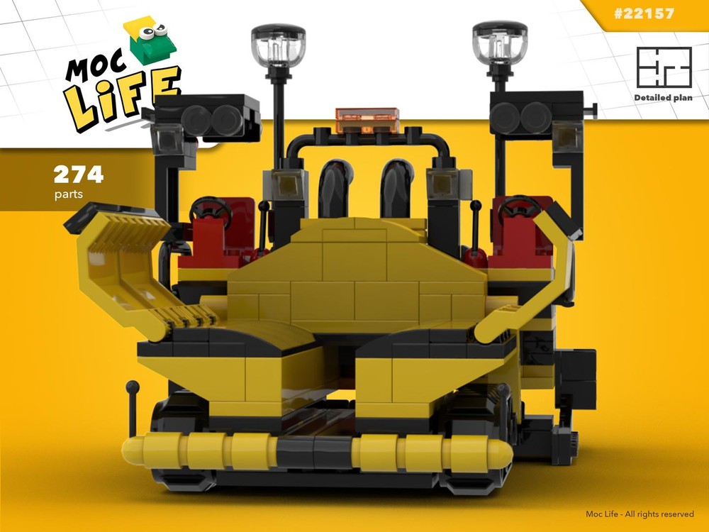Lego Moc Asphalte Paver By Moclife Rebrickable Build With Lego