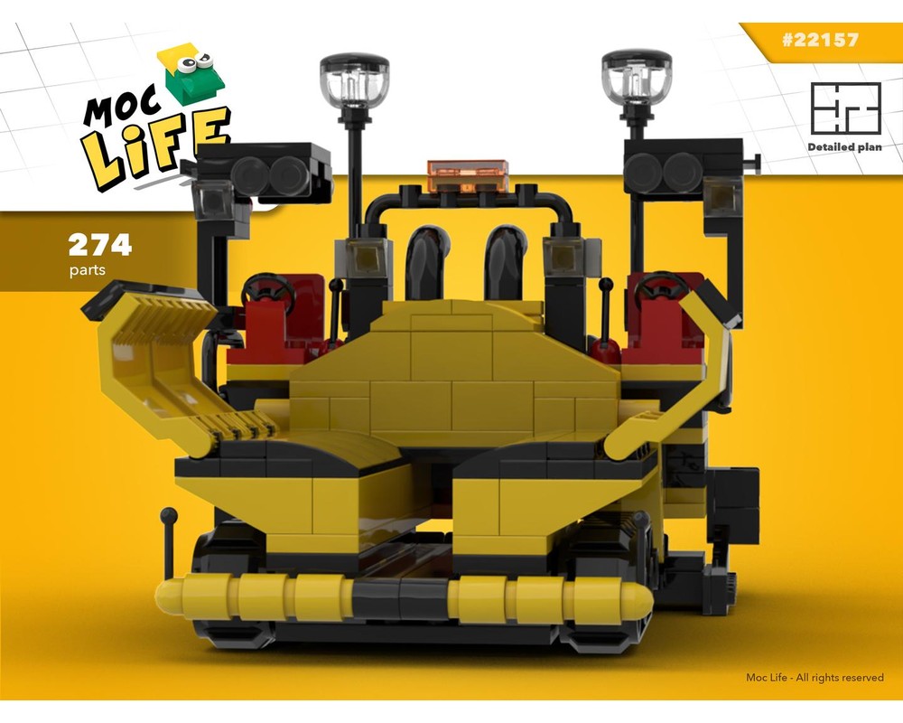 LEGO MOC Asphalte paver by MocLife | Rebrickable - Build with LEGO