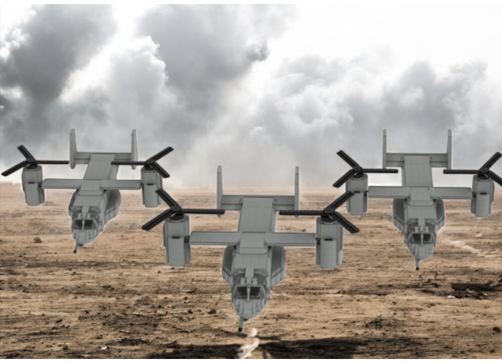 LEGO MOC V-22 Osprey by Potato_boi_2022 | Rebrickable - Build with LEGO