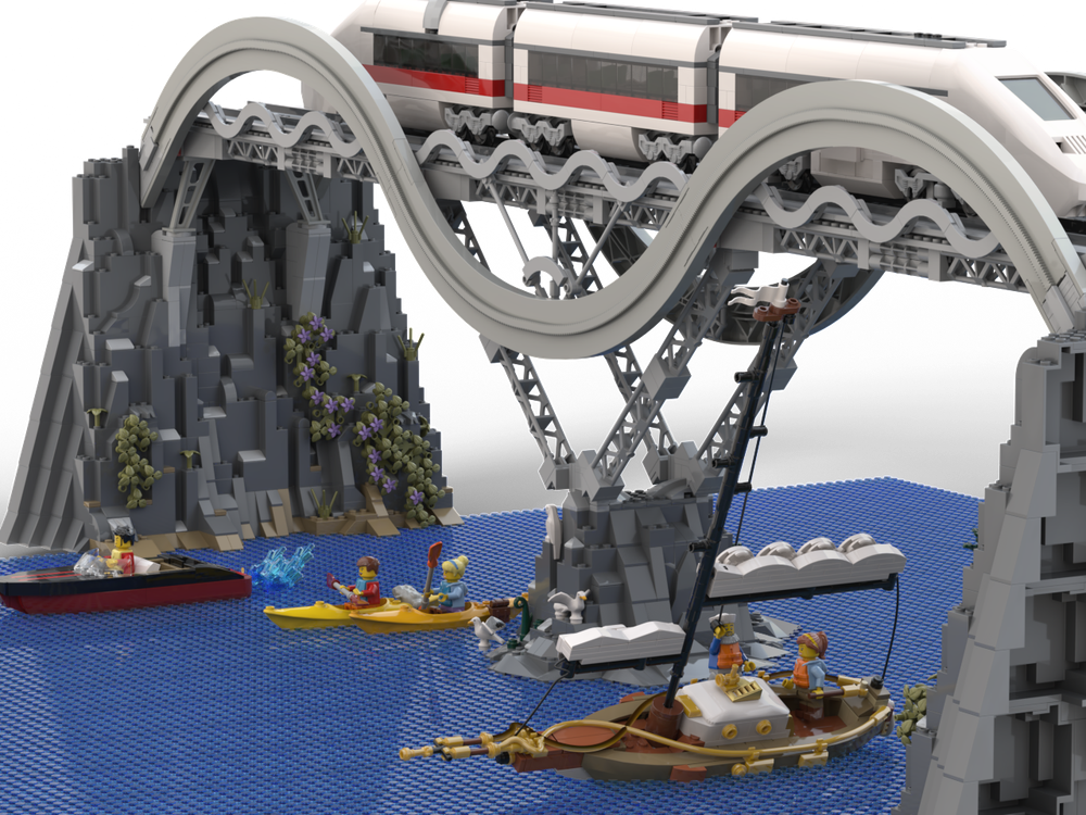 LEGO MOC Monorail Track Train Bridge by Thomus_Bean | Rebrickable ...