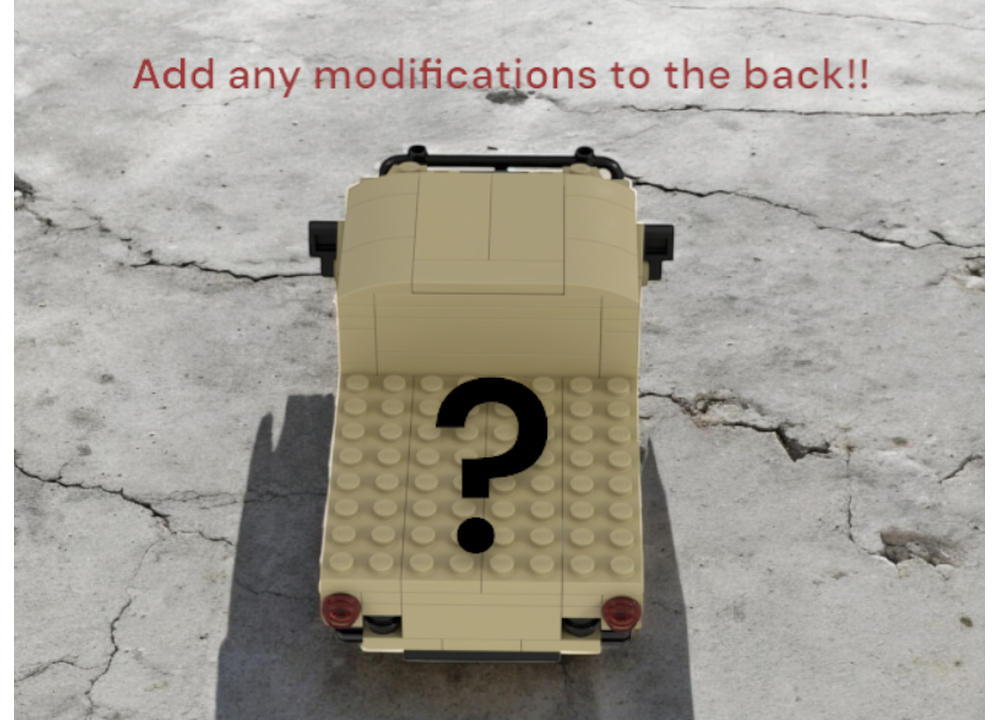 LEGO MOC Flatbed Humvee template by Potato_boi_2022 | Rebrickable ...