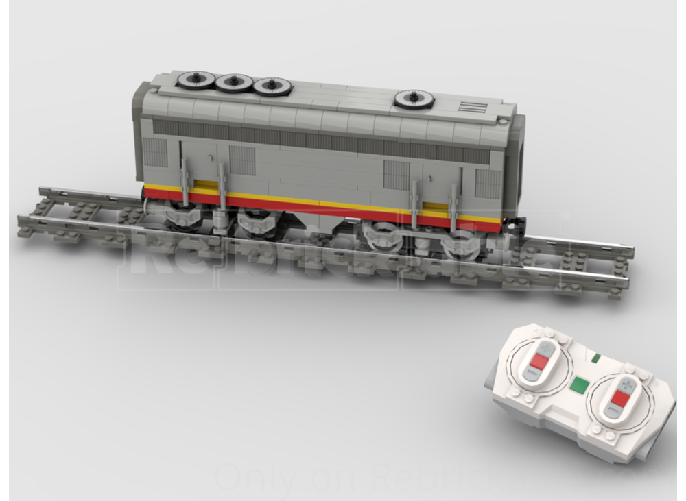 LEGO MOC 6w Santa Fe EMD B-Unit (un)motorized (28l) by TECHNICer83 | Rebrickable - Build with LEGO