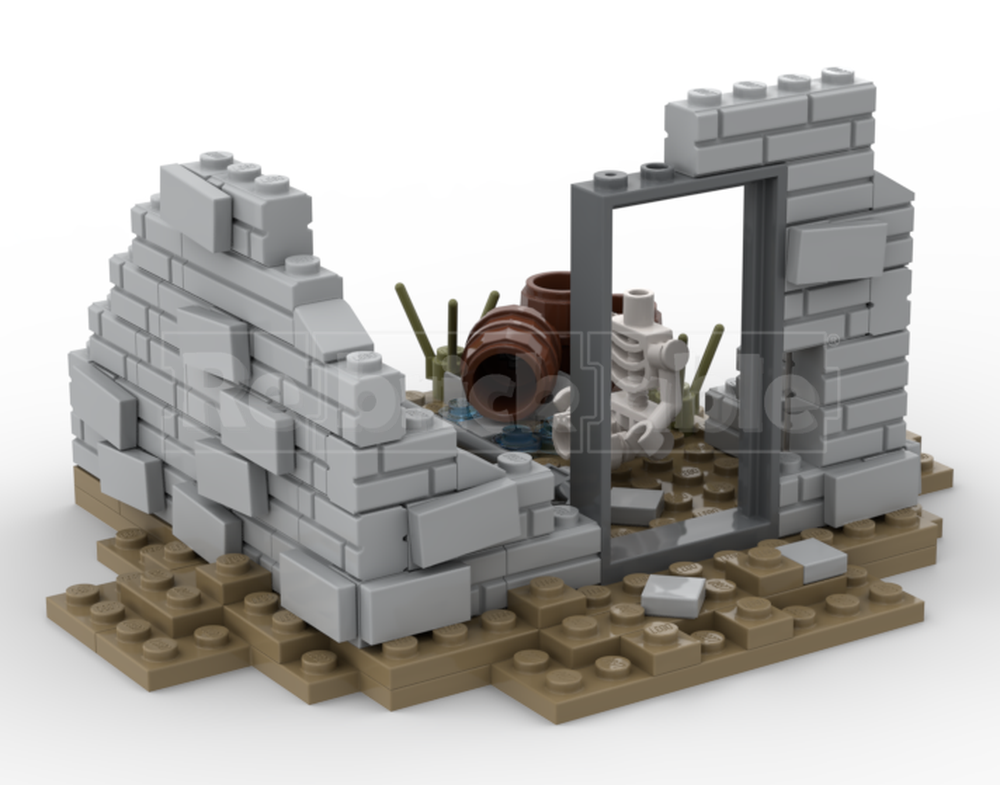 LEGO MOC Destroyed castle wall by King Arthur | Rebrickable - Build ...