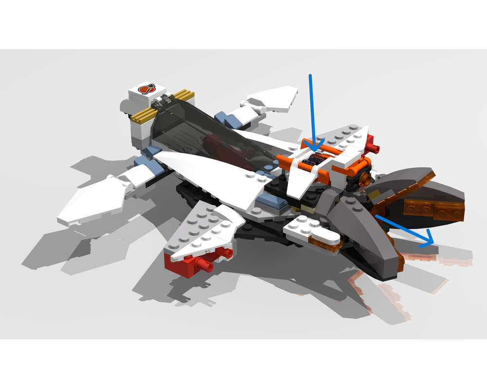 LEGO MOC Laser-Nosed Fighter by chinzilla | Rebrickable - Build with LEGO