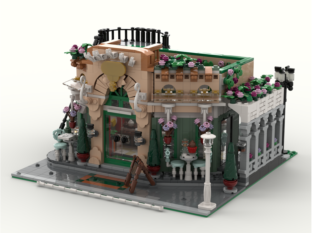 LEGO MOC Café Fleur V2 Groundfloor - Modification of Set 10362 by Brick Artisan | Rebrickable ...