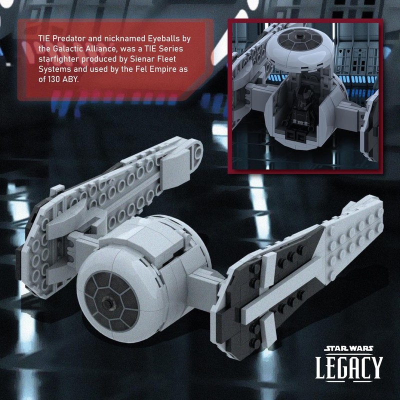 LEGO MOC TIE Predator v2 by GibonTheRocket | Rebrickable - Build with LEGO