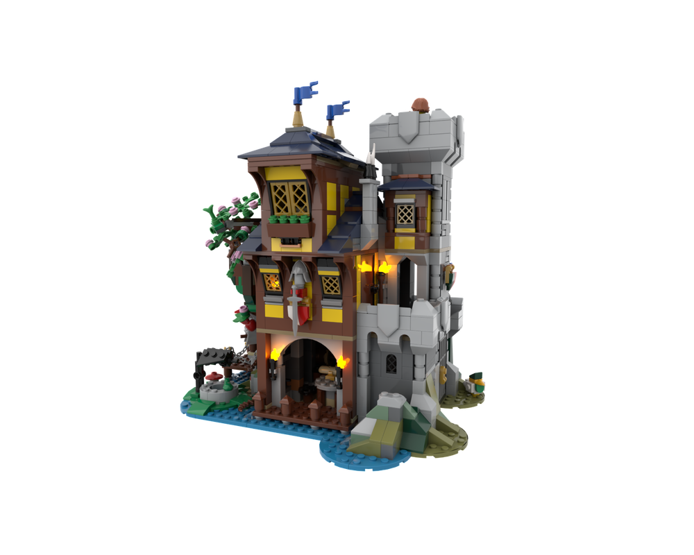 LEGO MOC Medieval Town Tavern by sporter | Rebrickable - Build with LEGO