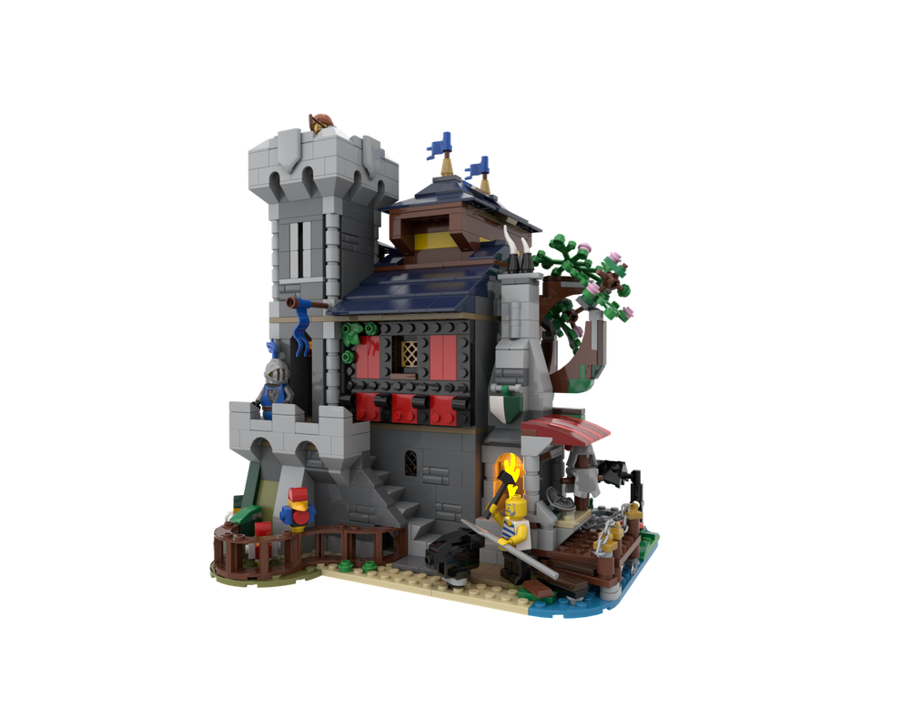 LEGO MOC Medieval Town Tavern by sporter | Rebrickable - Build with LEGO
