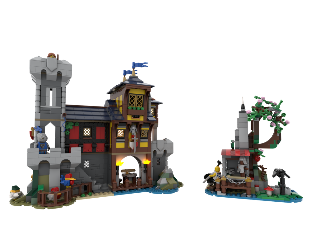 LEGO MOC Medieval Town Tavern by sporter | Rebrickable - Build with LEGO