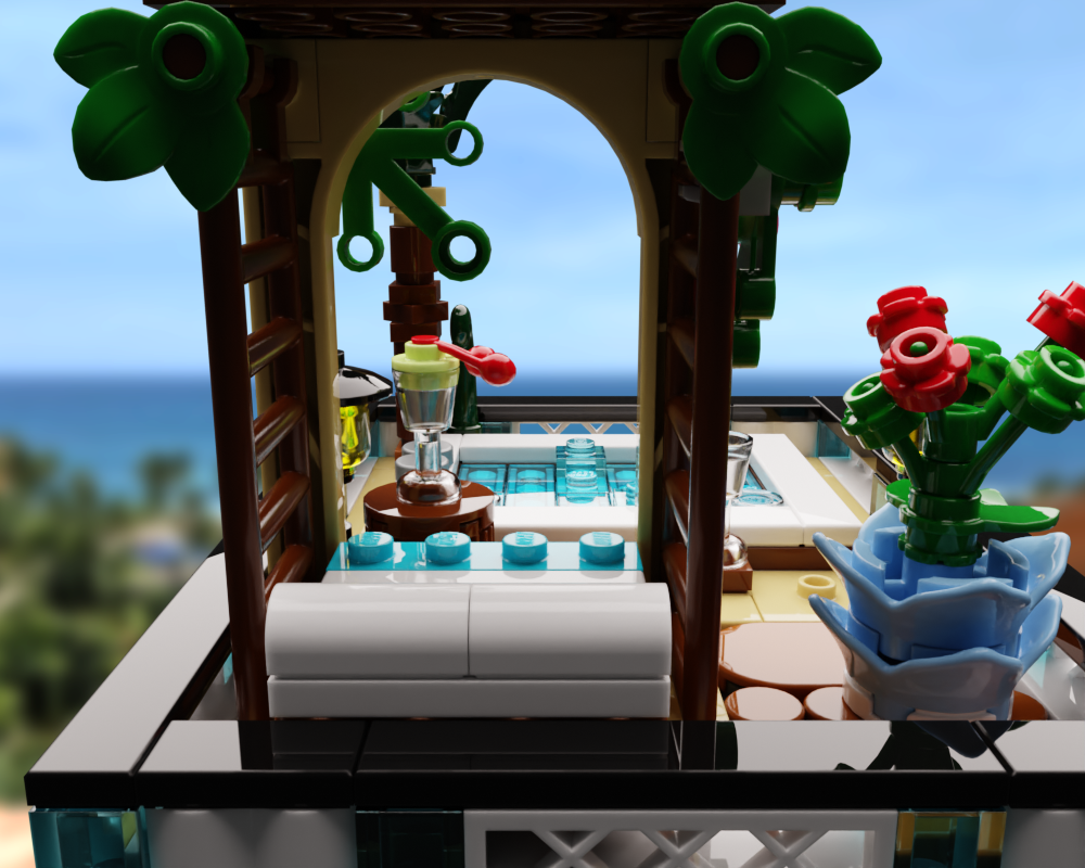 LEGO MOC Rooftop Hot Tub by prismaprawn | Rebrickable - Build with LEGO