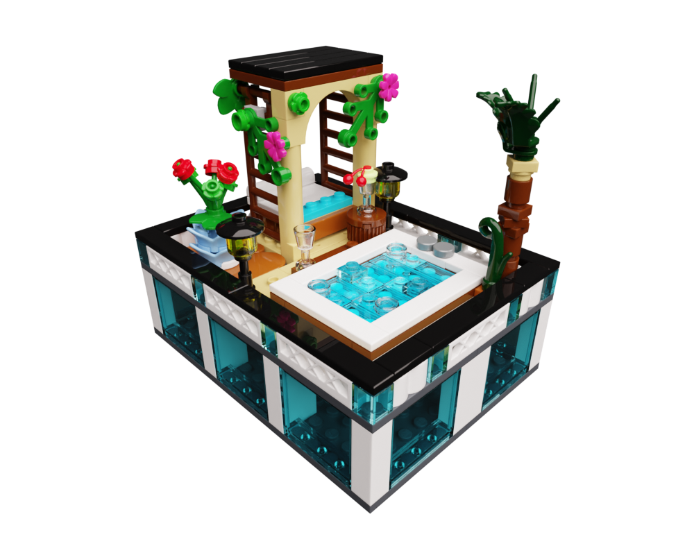 LEGO MOC Rooftop Hot Tub by prismaprawn | Rebrickable - Build with LEGO
