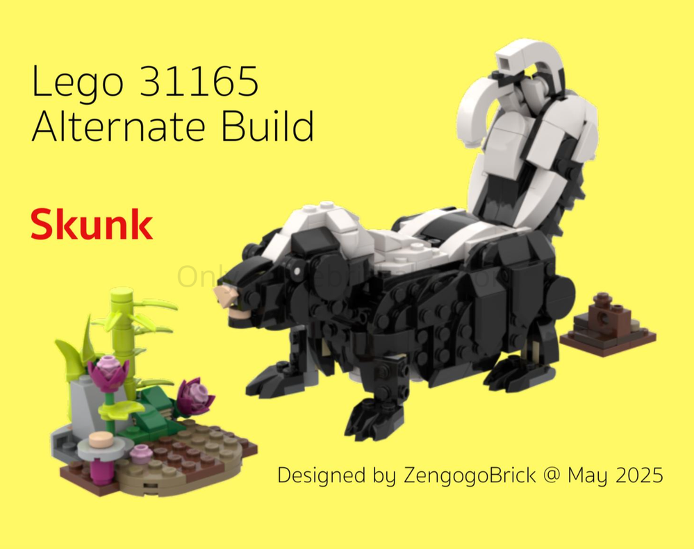 LEGO MOC 31165 Skunk by zengogobrick | Rebrickable - Build with LEGO