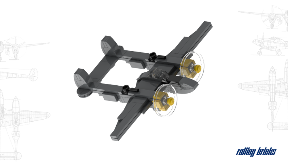 LEGO MOC Lockheed P-38 Lightning on Stand by RollingBricks ...