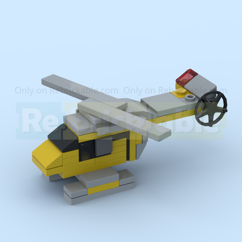 LEGO MOC Yellow Helicopter by LegoBuildo | Rebrickable - Build with LEGO