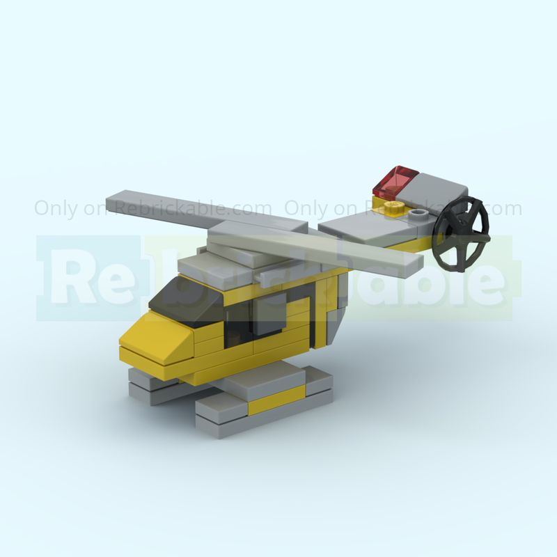 LEGO MOC Yellow Helicopter by LegoBuildo | Rebrickable - Build with LEGO