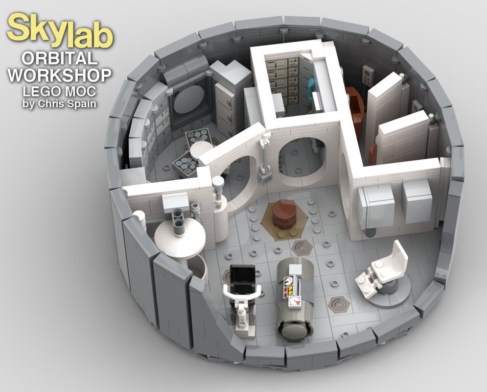 LEGO MOC Skylab Orbital Workshop - Crew Quarters cutaway diorama by ...