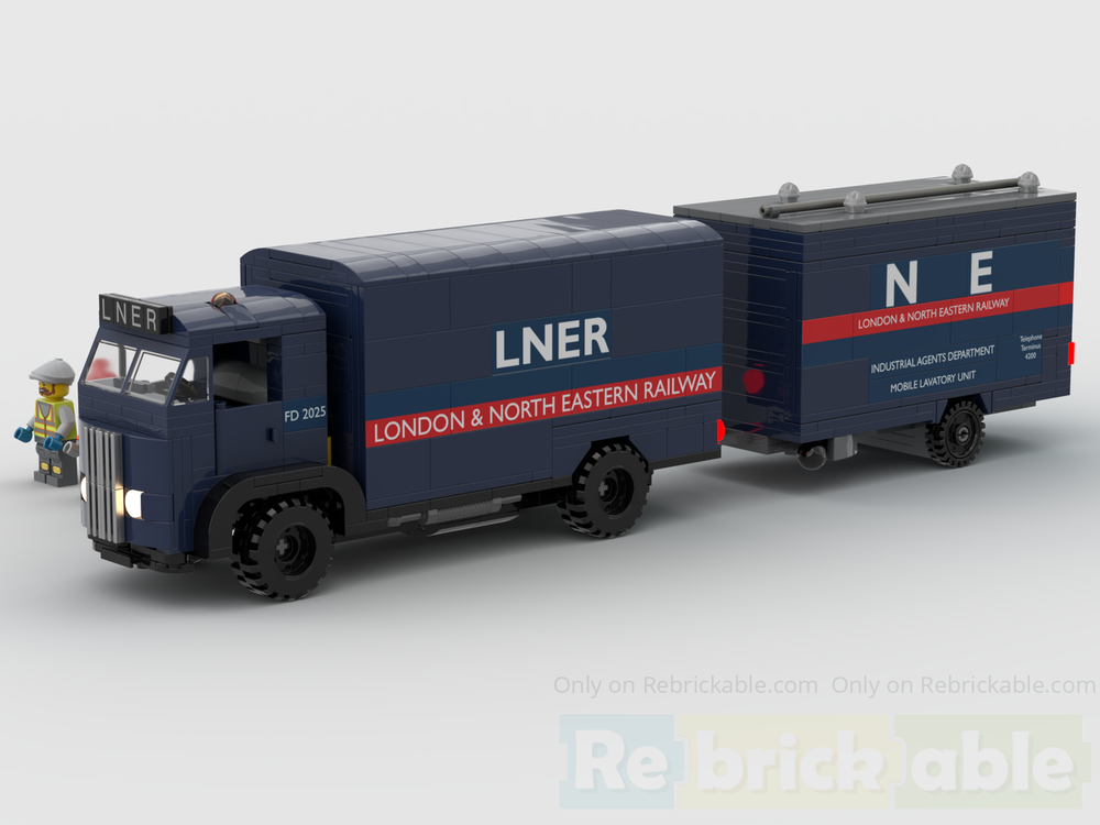 LEGO MOC Remote Control LNER Maintenance Van and LNER Mobile Lavatory ...