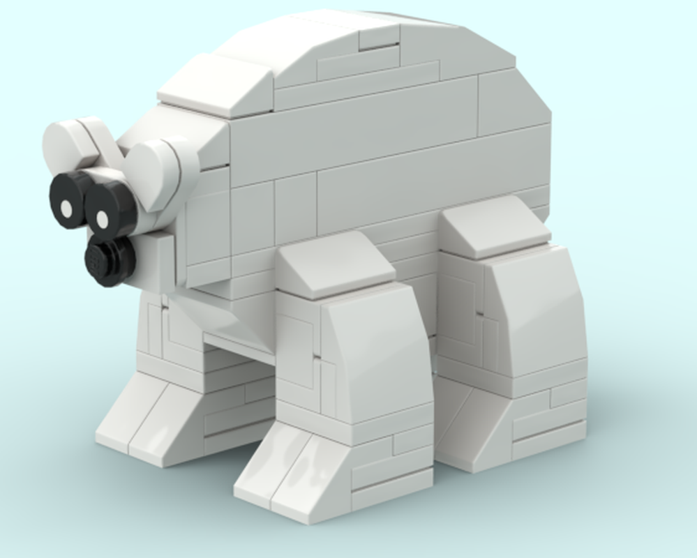 LEGO MOC Polar Bear by GandaLEGO | Rebrickable - Build with LEGO