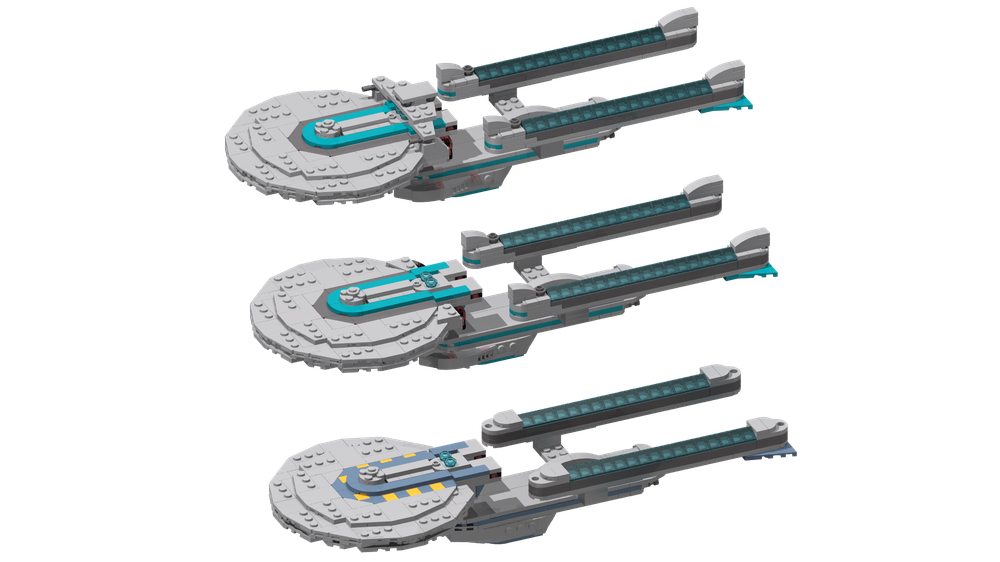 LEGO MOC Excelsior Variants (USS Excelsior, USS Enterprise-B, USS Akagi ...